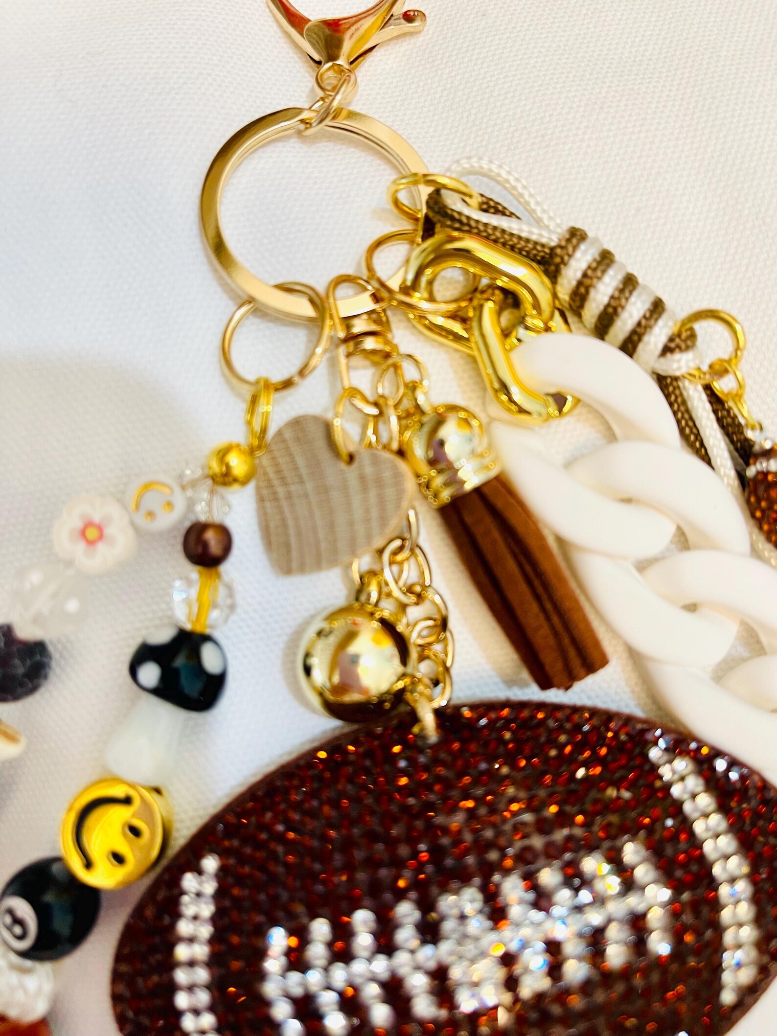 Custom Football Bag Charm: Personalized Team Colors Keychain - Etsy
