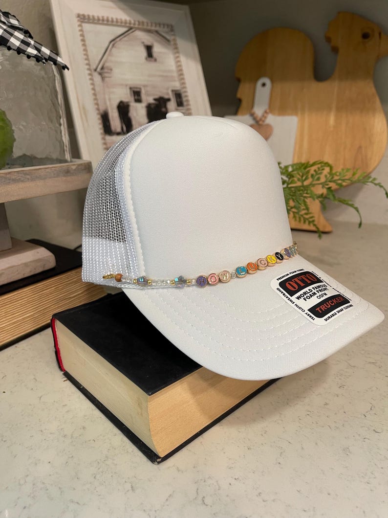 Custom Trucker Hat Chain L Trucker Hat Chain With how Lucky Are We L ...