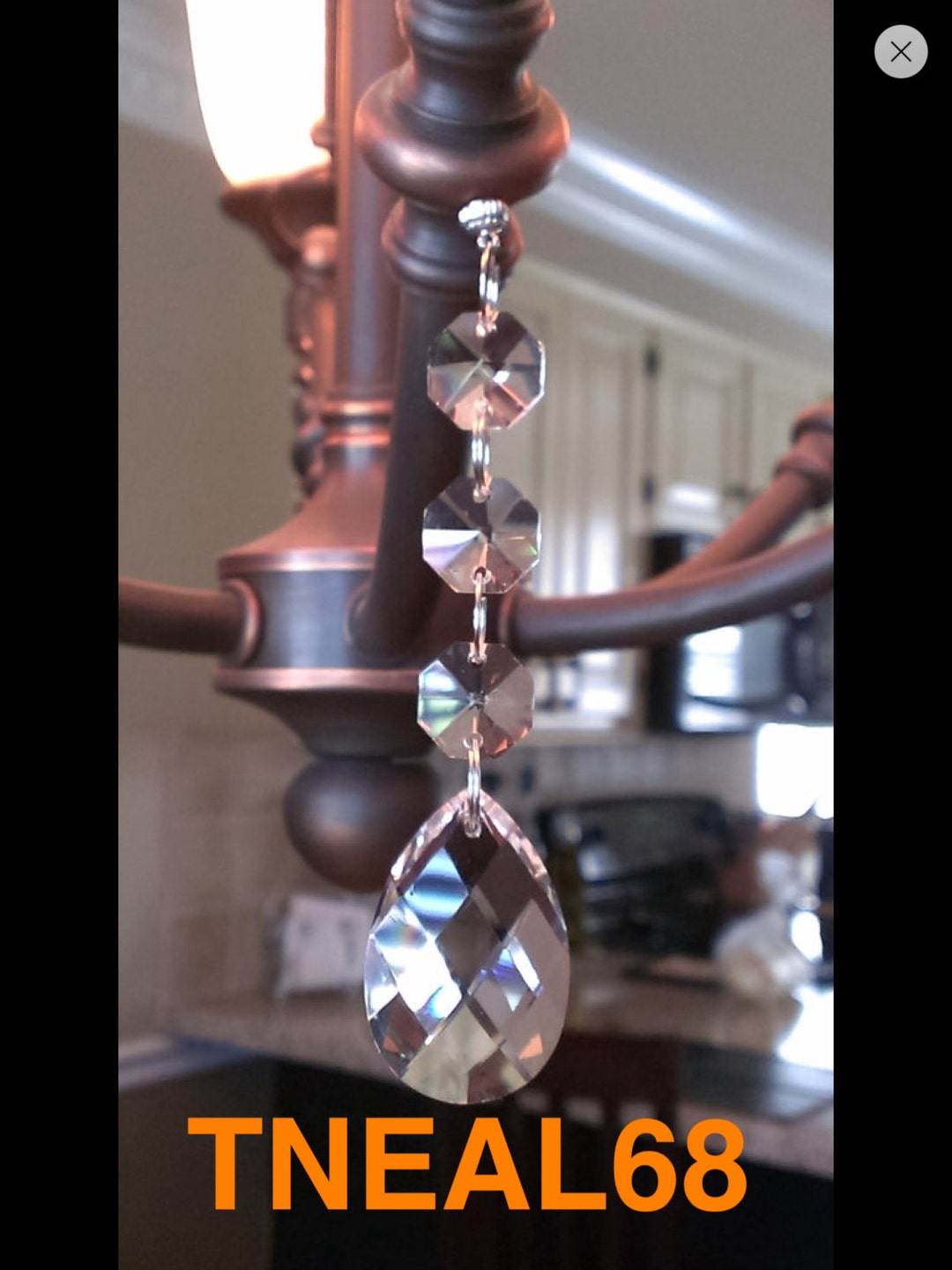 Lot of 6 Almond Shape Crystal for Chandelier , Lamp or Wedding - REAL ...