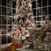 6ft Wooden Christmas Tree Corner Shelf ,christmas Village Display Dept ...