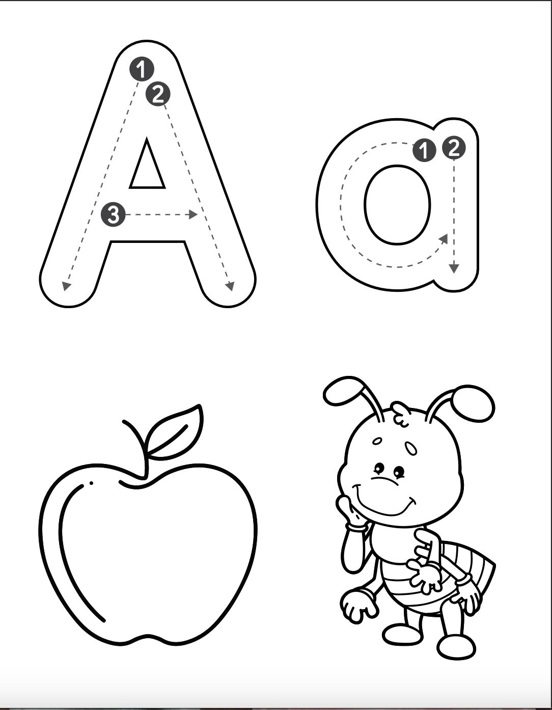 Trace and Color Alphabet - Etsy