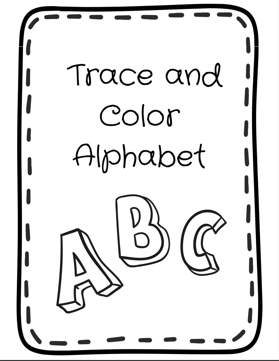 Trace and Color Alphabet - Etsy