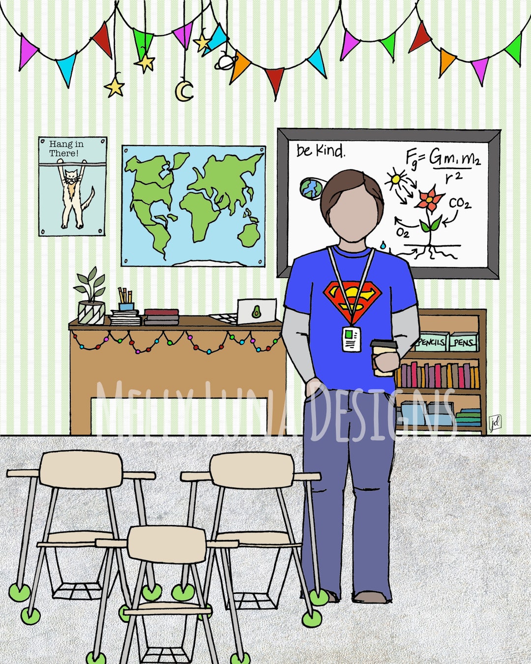 Super Teacher // Classroom Heroes - Etsy