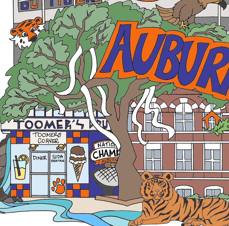 Sweet Home Auburn, Auburn University Tribute, War Eagle, 8x10 or 11x14 ...