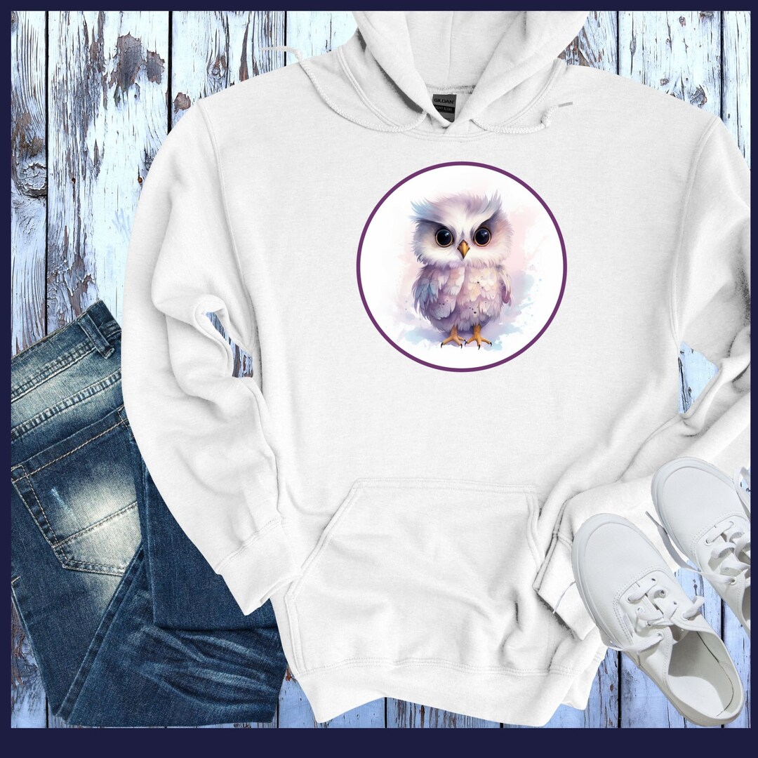 Watercolor Baby Owl Hooded Sweatshirt Perfect Owl Lover Gift - Etsy