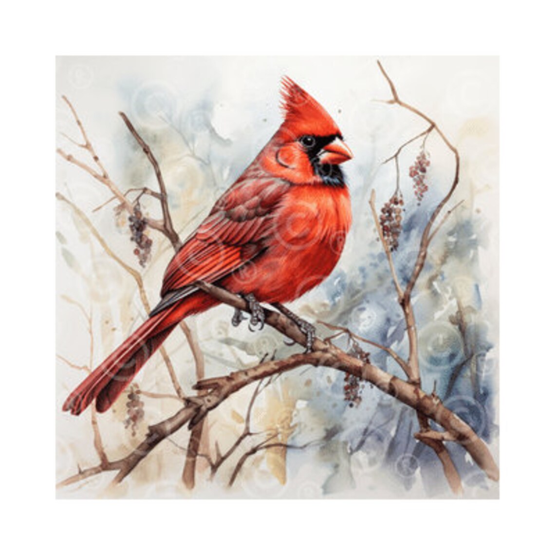 Red Cardinal Digital Printable, Instant Download, Nature Wall Decor ...