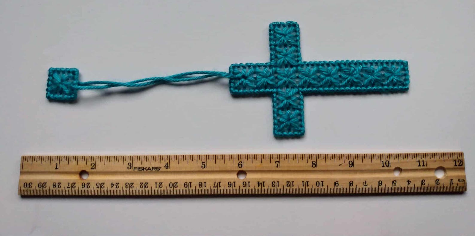 Solid Color Cross Bookmark: Plastic Canvas Book Lover Gift, Christmas ...