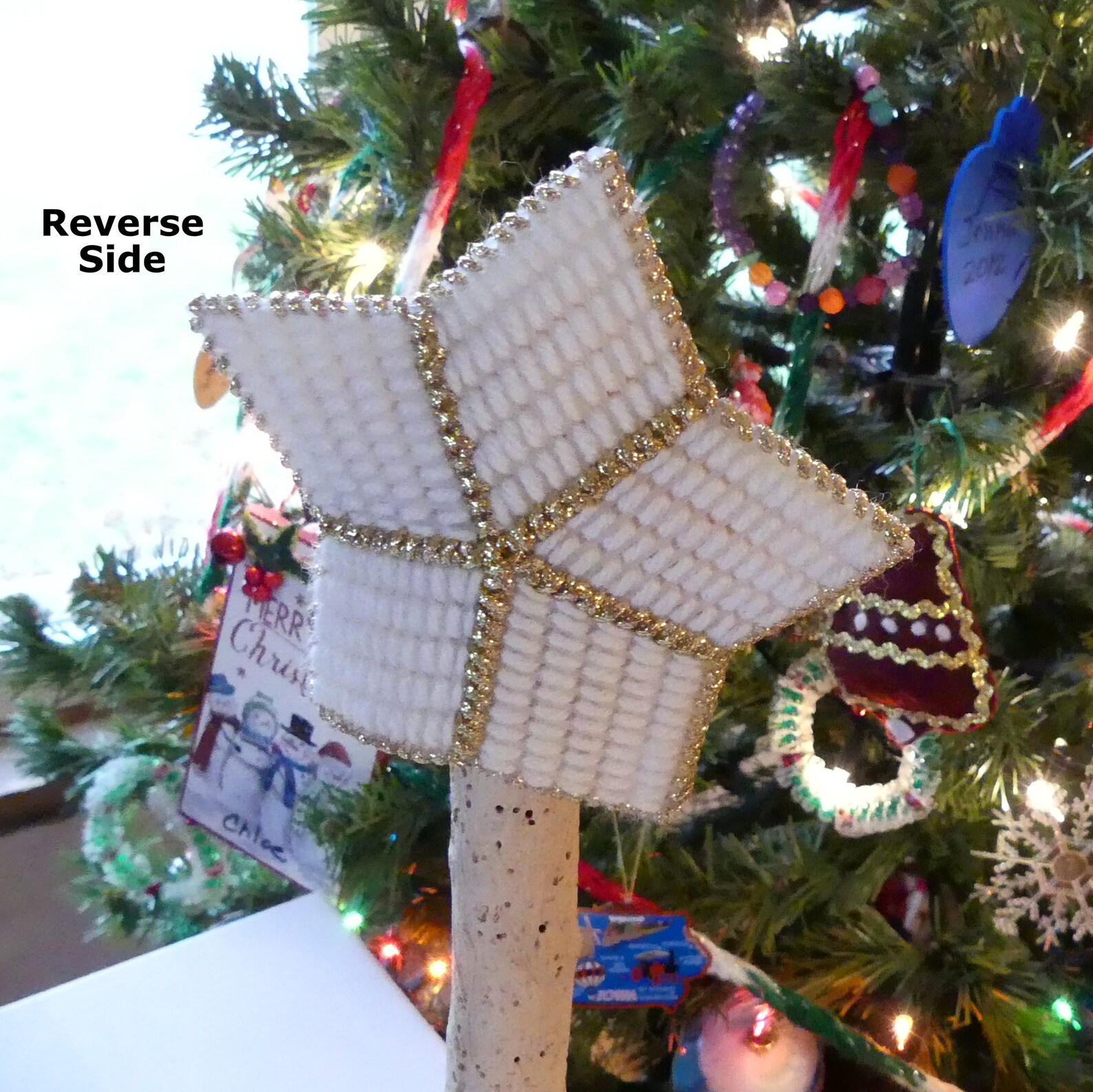 Large 5 Inch Star Tree Topper Gifts, Custom Large Plastic Canvas Tree ...