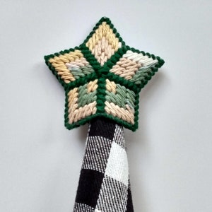 Small 3 Inch Natural Cotton Custom Star Tree Topper Gifts, Mini Plastic ...