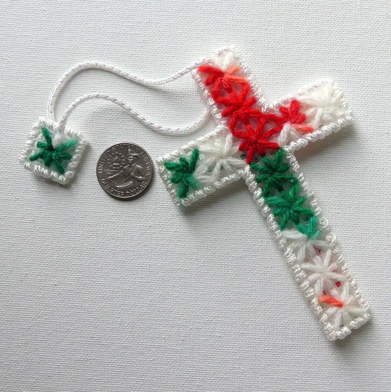 Christmas Cross Bookmarks Custom Plastic Canvas Bookmarks - Etsy