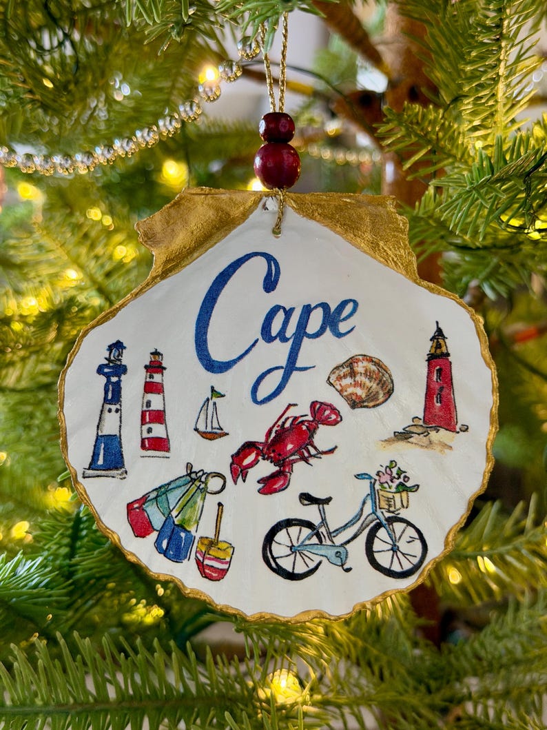 The Cape Handmade Seashell Ornament - Etsy