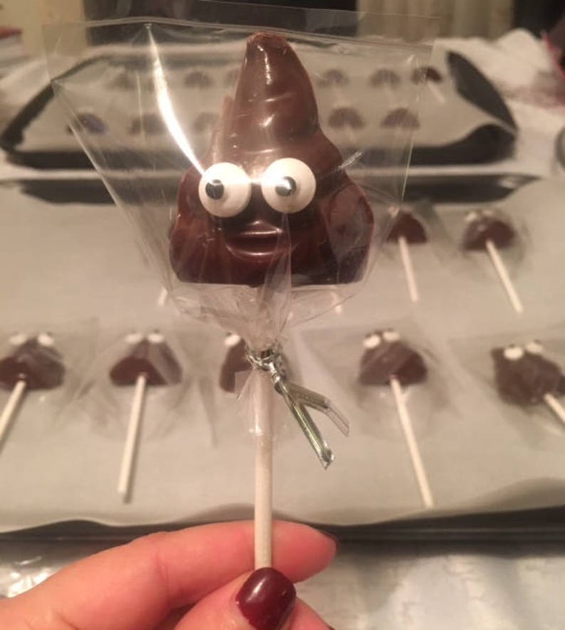 Ghiradelli Chocolate Poop Emoji Pops With Candy Eyes 10 Pops - Etsy