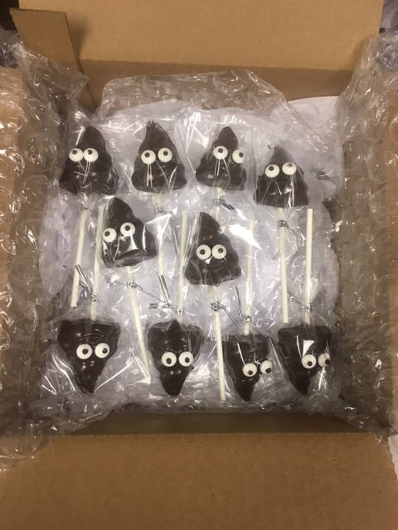 Ghiradelli Chocolate Poop Emoji Pops With Candy Eyes 10 Pops | Etsy