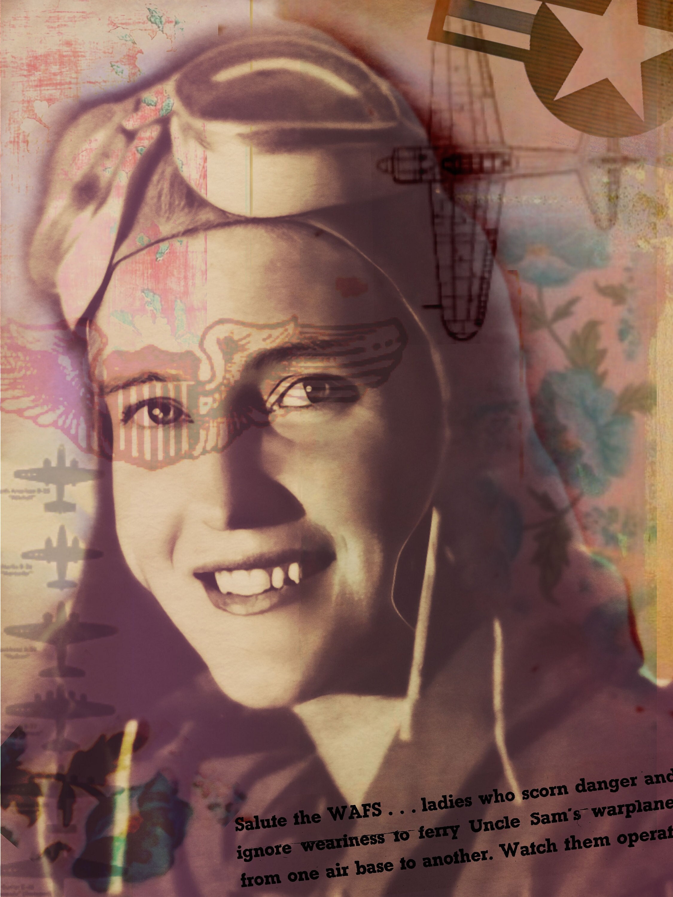 WWII WASP Women Airforce Service Pilots art Poster From Vintage 1942 ...