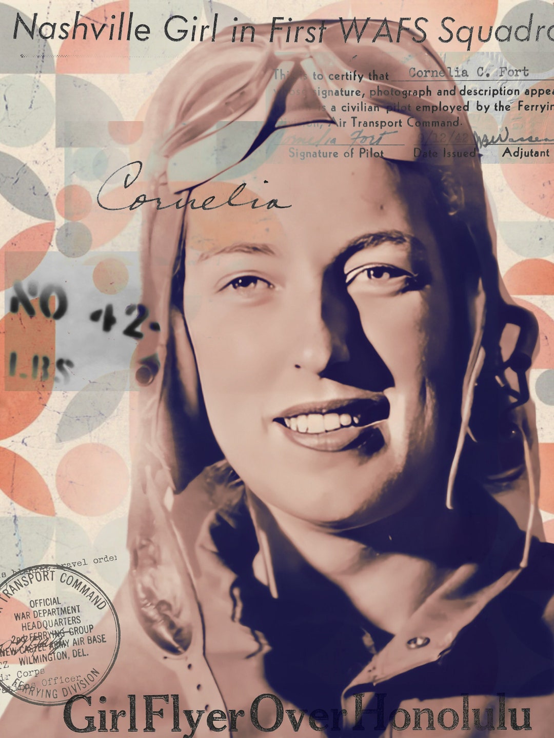 WWII WASP Women Airforce Service Pilots Art Print From Vintage WWII ...