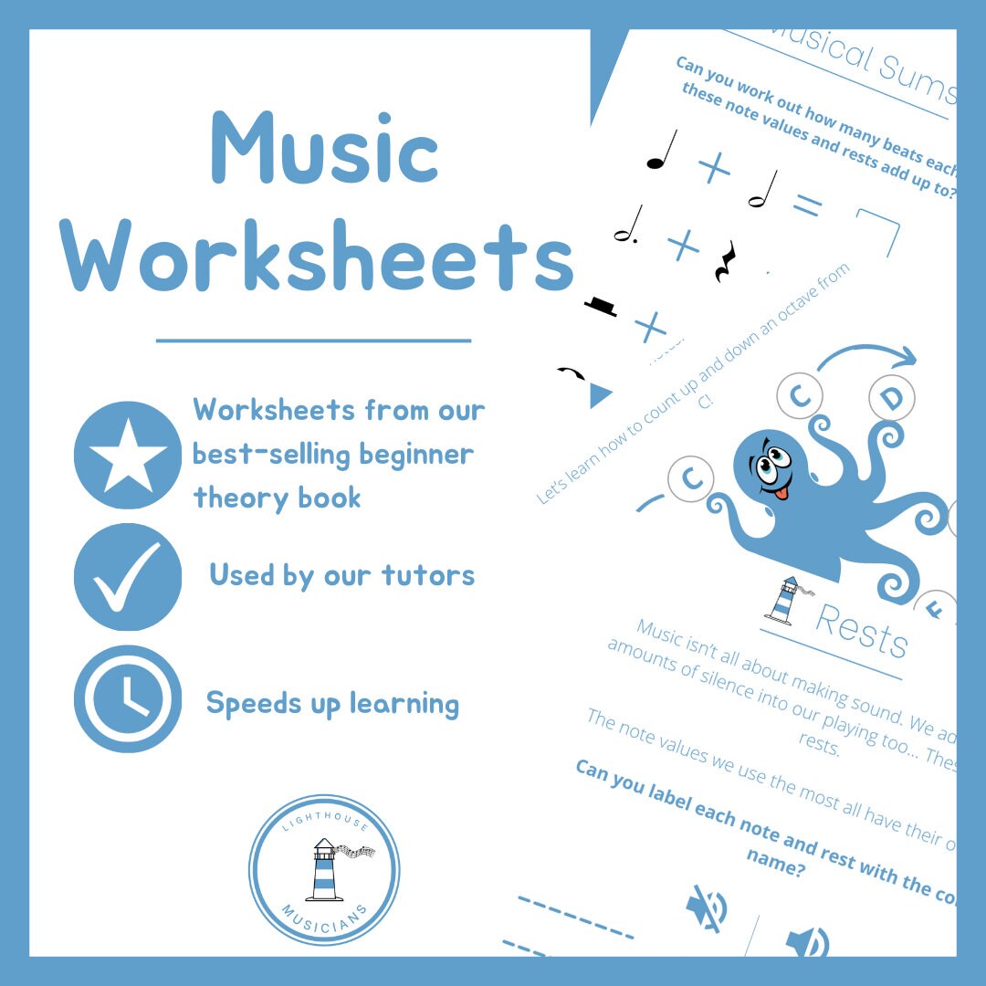 Basics of Note Values and Rests Pack Music Worksheets Designed for ...