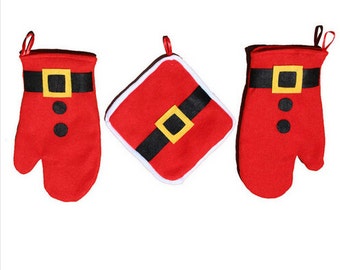 Santa claus gloves | Etsy
