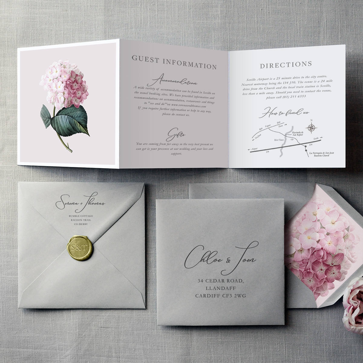 French Fancy -simple Wedding Invitations & Save the Date. Modern ...