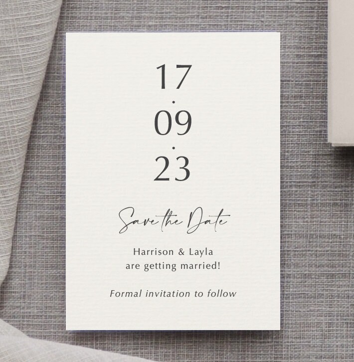 Modern Concertina Wedding Invitation - Neutral Trifold Wedding Invite ...