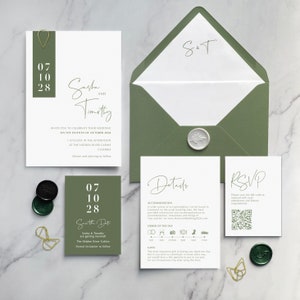 Sasha Paperclip Wedding Invitation. Gold Metal Teardrop Clip ...
