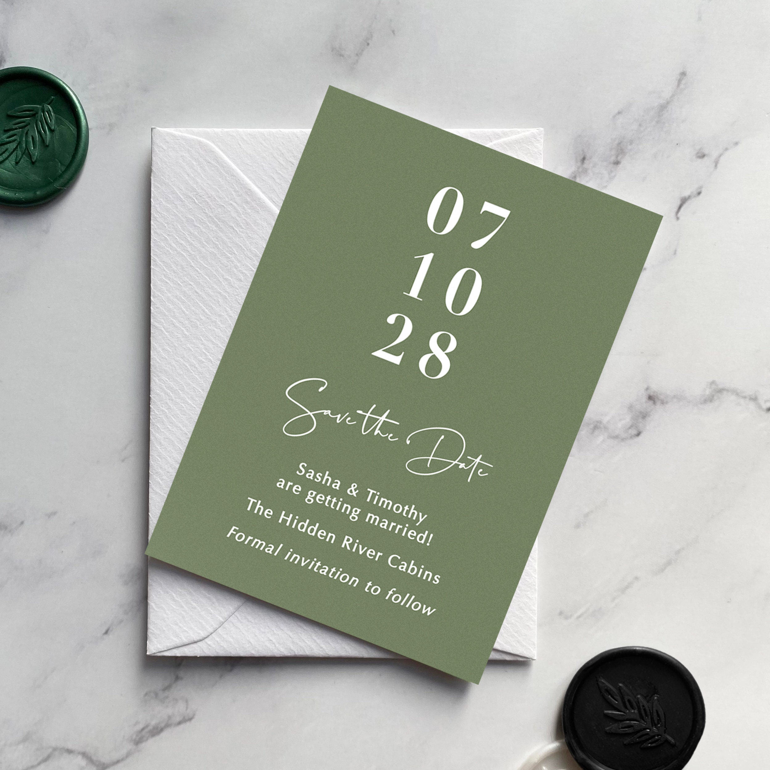 Sasha Paperclip Wedding Invitation. Gold Metal Teardrop Clip ...