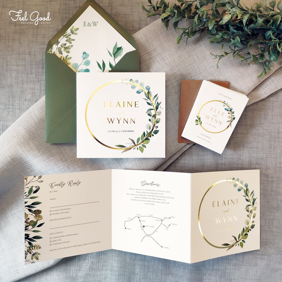 Unity - Foil Wedding Invitations & Save the Date or Change the Date ...