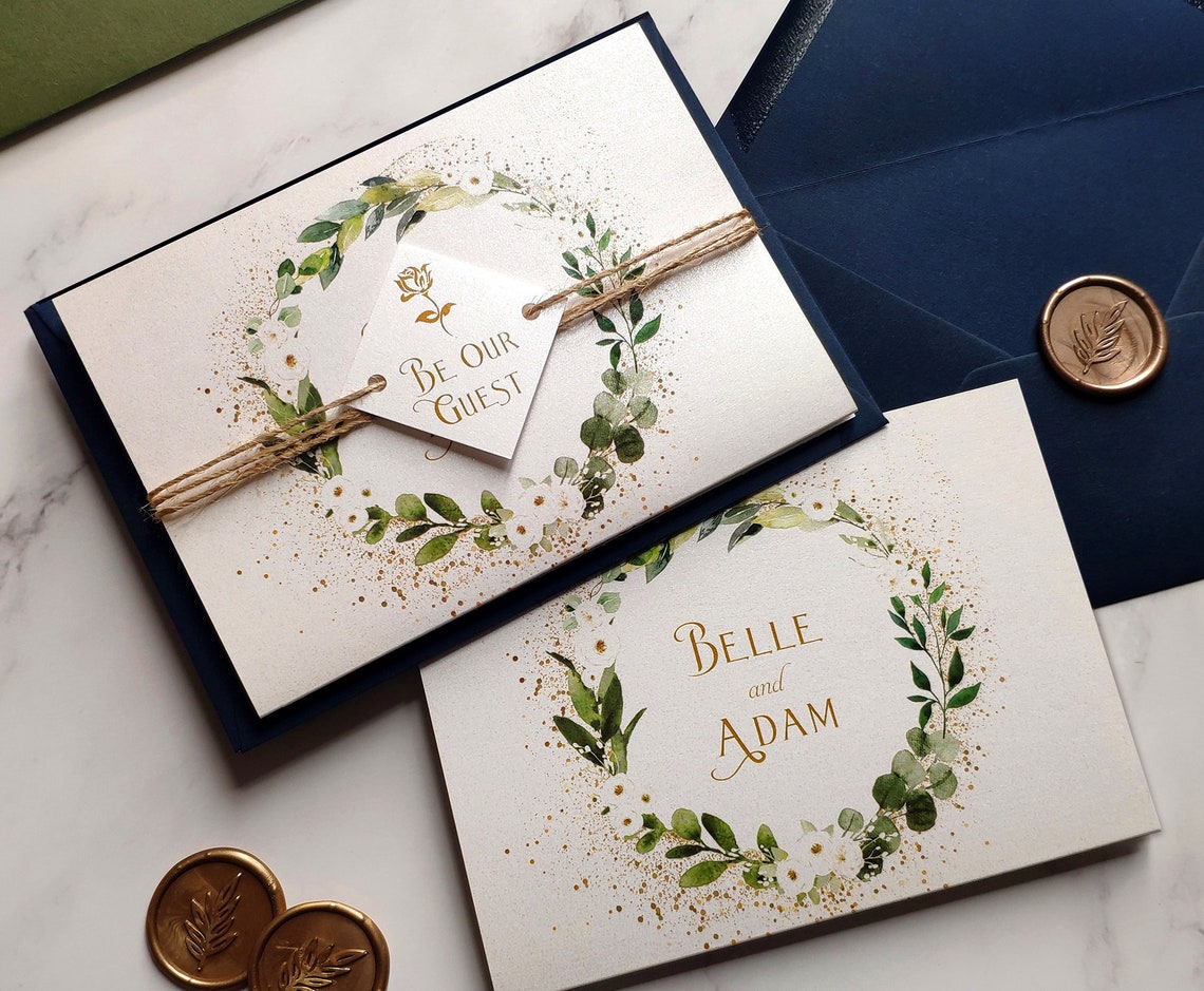 Disney Wedding Invitation. Beauty and the Beast Wedding Invitation ...