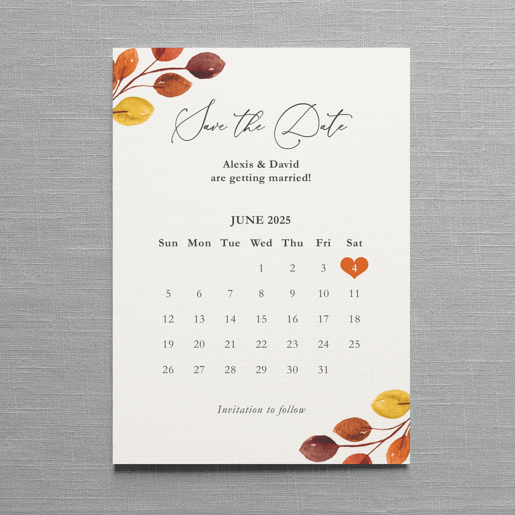 Autumn Save the Date Fall Save the Date Autumn Wedding Fall - Etsy UK
