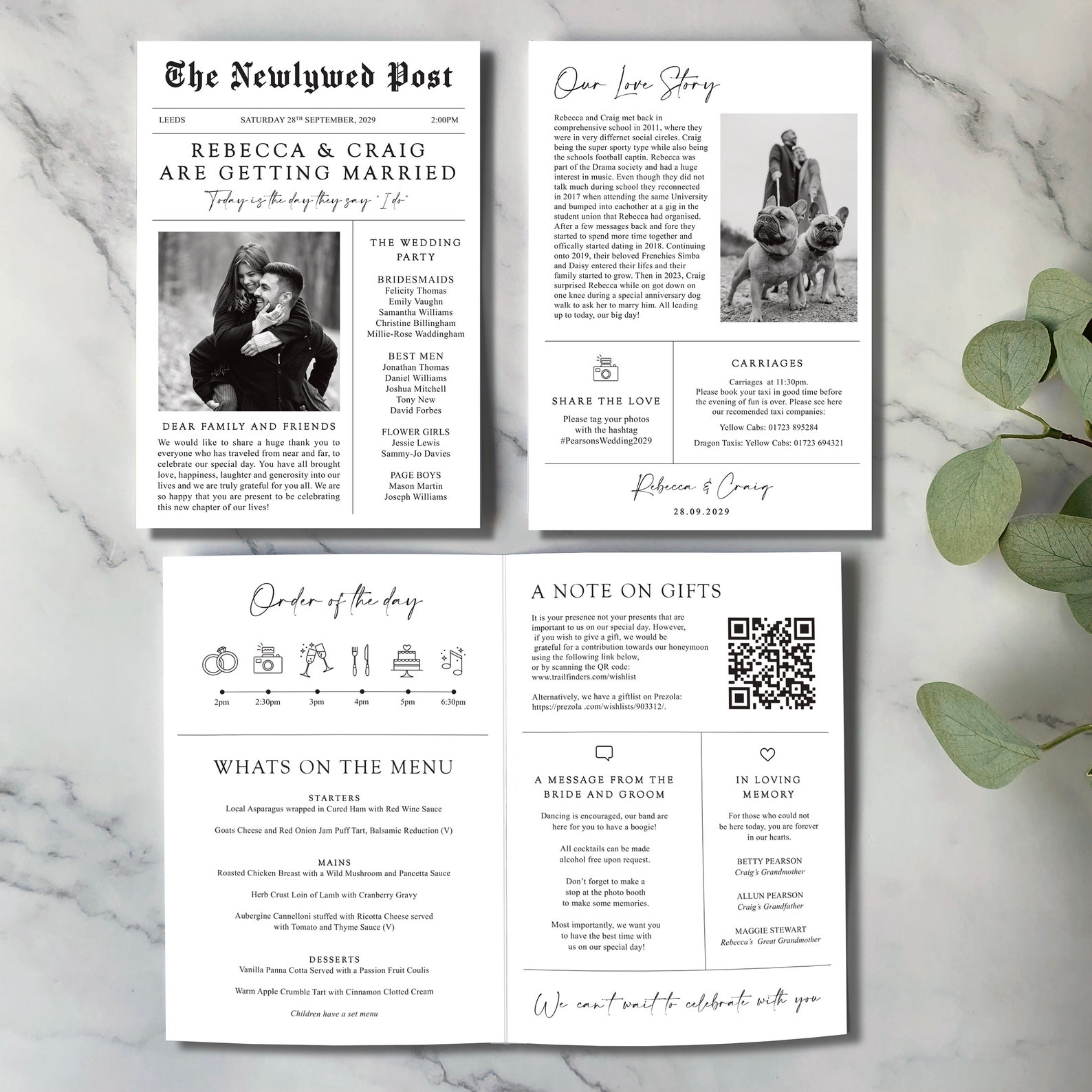 Wedding Newspaper the Newlywed Post Newspapers Folding Wedding News ...