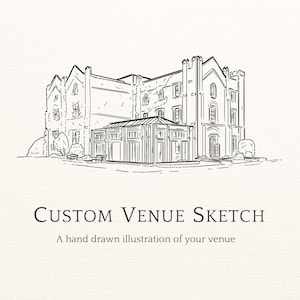 Custom Wedding Venue Drawing. Hand Drawn Venue Sketch. Personalised ...