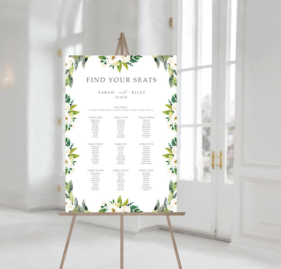 Wedding Table Plan, Table Plan Board, Wedding Seating Plan, Wedding ...
