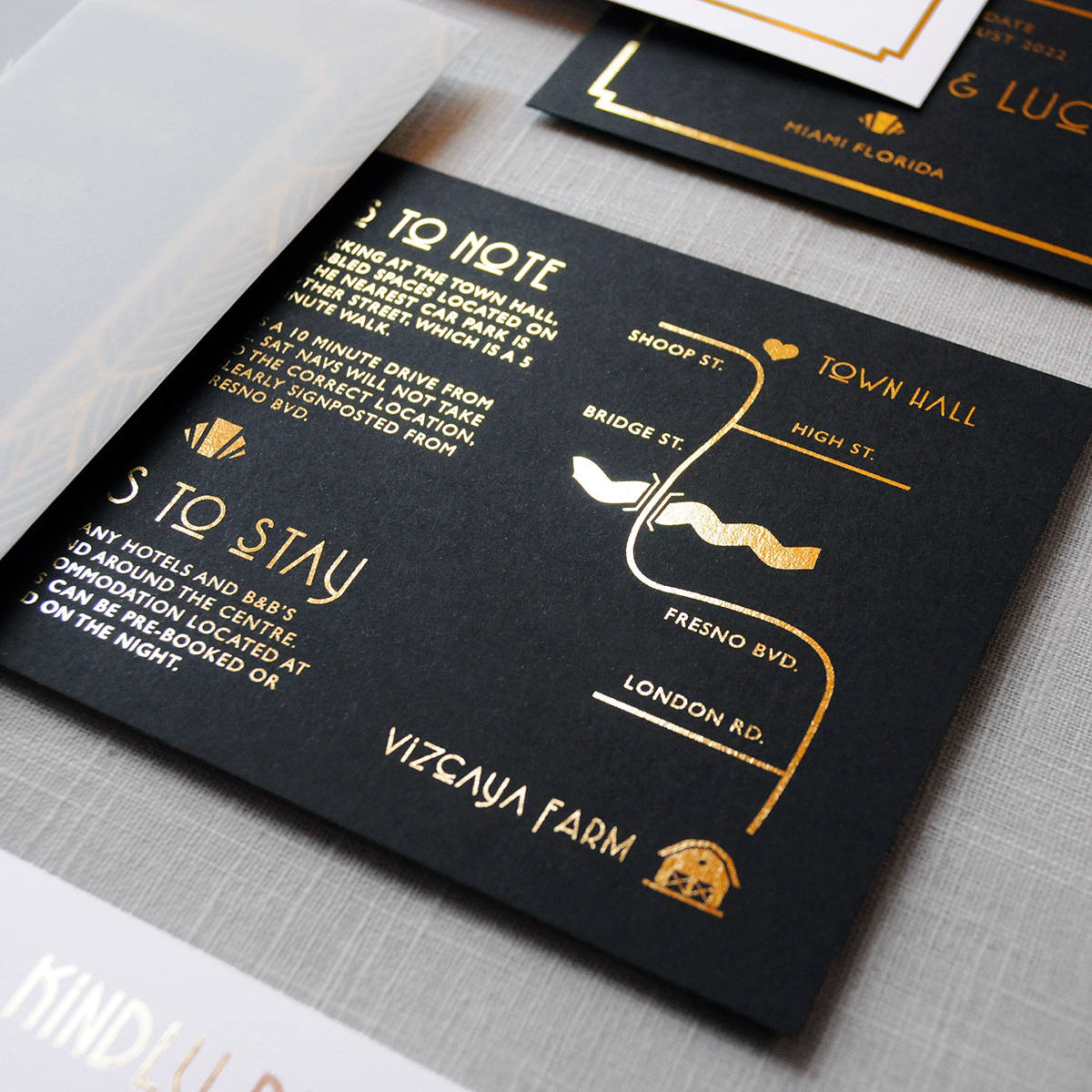 Long Island Luxury Foil Wedding Invitation & Save the Date - Etsy