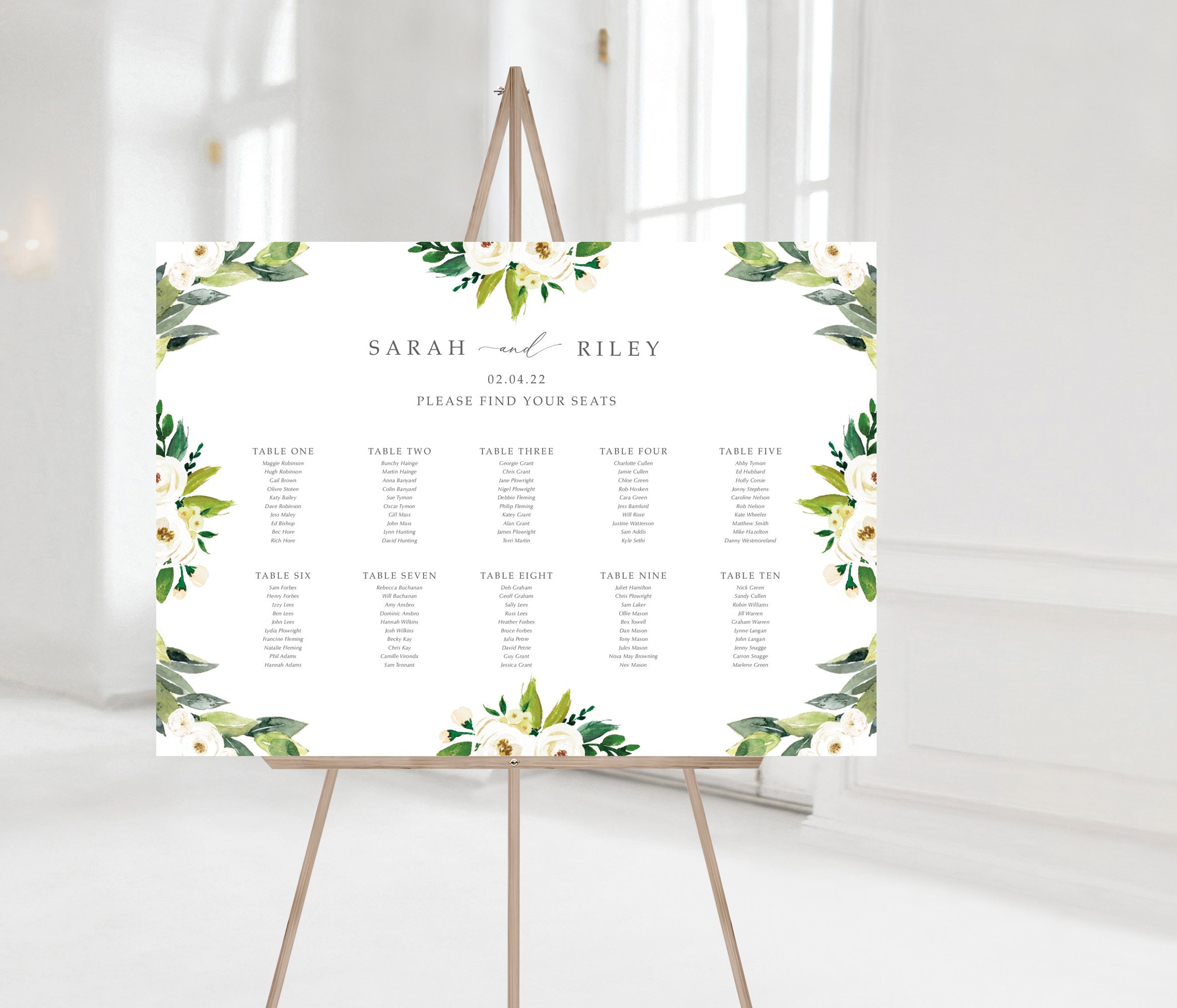 Wedding Table Plan Table Plan Board Wedding Seating Plan - Etsy