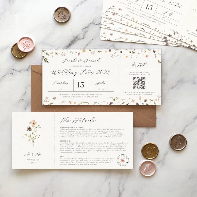 Ticket Style Invite - Etsy