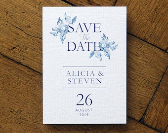 Blue China Wedding Invitation Set. Willow Pattern and Delft | Etsy