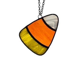 Candy Corn Stained Glass Suncatcher - Etsy