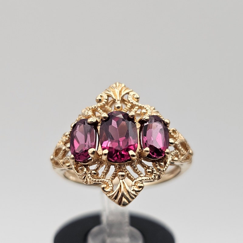 Rhodolite Ring - Etsy