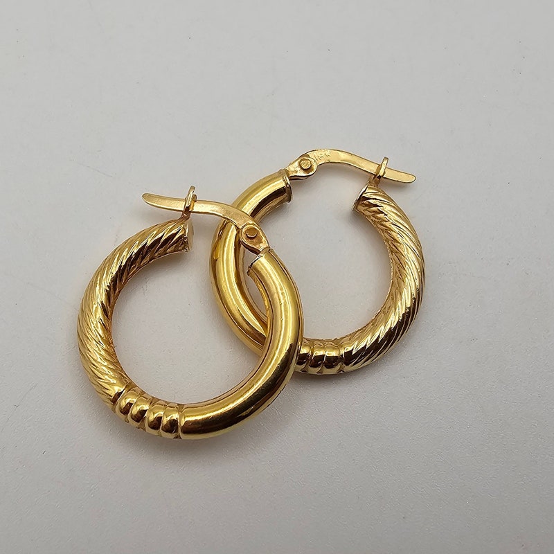 18k Gold Earrings - Etsy