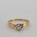 Antique .16ct. Round Old Mine Cut Diamond Engagement Ring, 17.3k Gold ...
