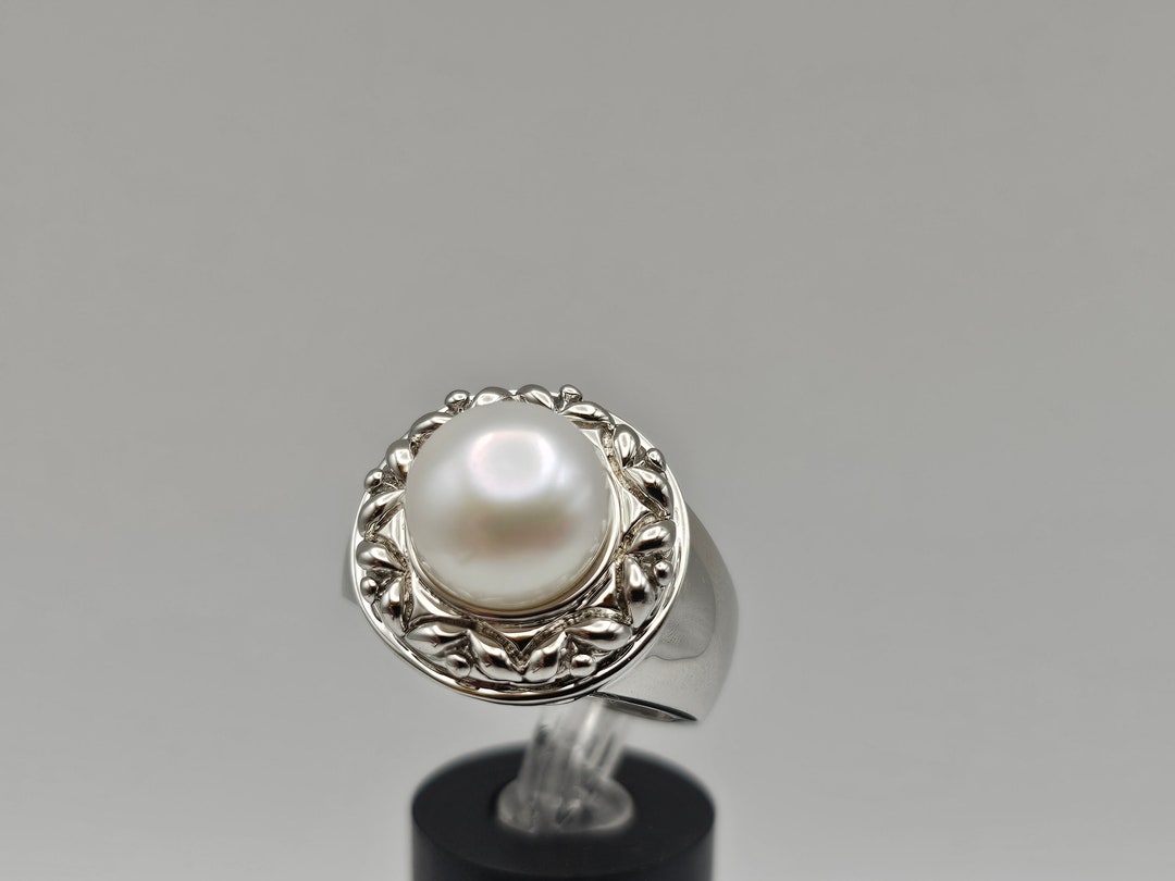 Honora Pearl Ring, 925 Silver, Statement Ring, June Birthstone ...