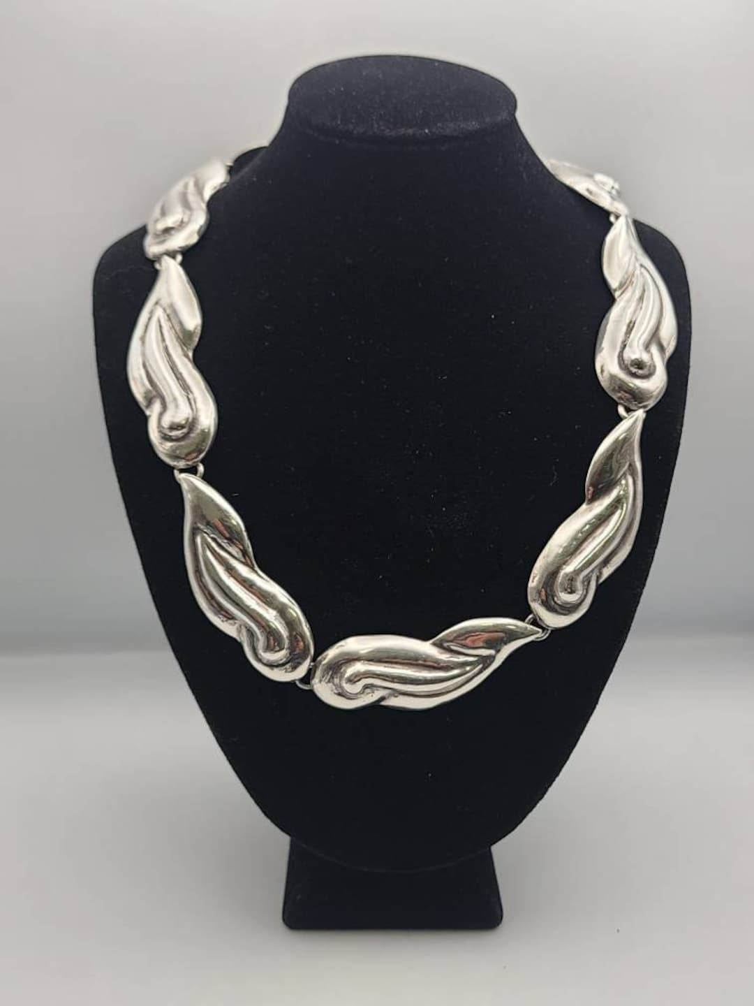 Taxco Collar Necklace Sterling Silver Taxco Jewelry Etsy