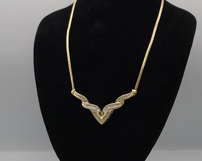Chevron Diamond Necklace, 10k Yellow Gold, .60ct. T.w., Color H-I ...