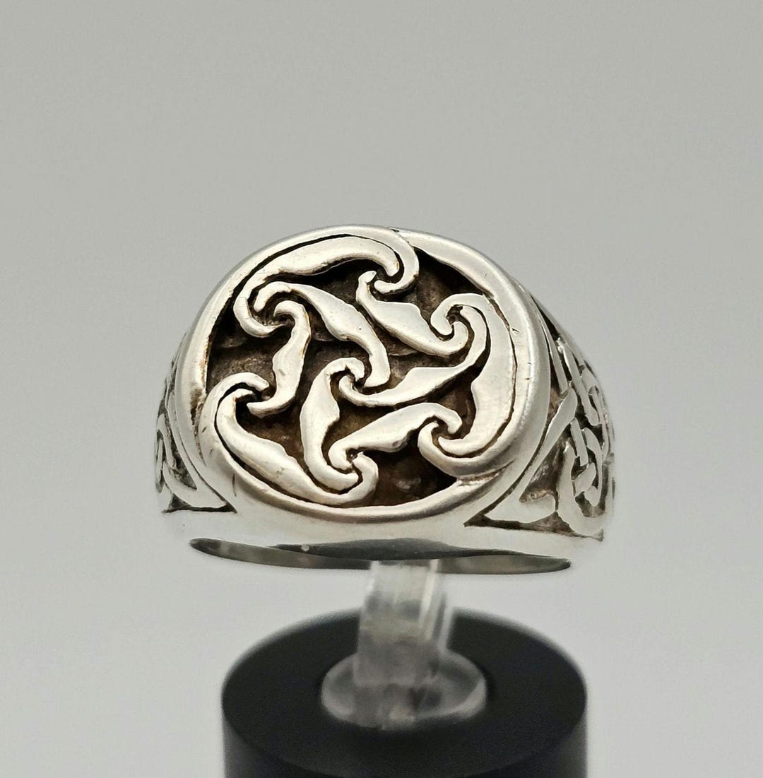 Celtic Knot Signet Ring in 925 Silver, Celtic Jewelry, Vintage Ring ...