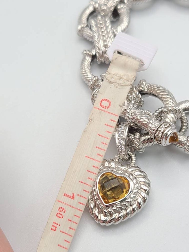 Judith Ripka Citrine Heart Charm Diamonique Simulated Diamonds - Etsy