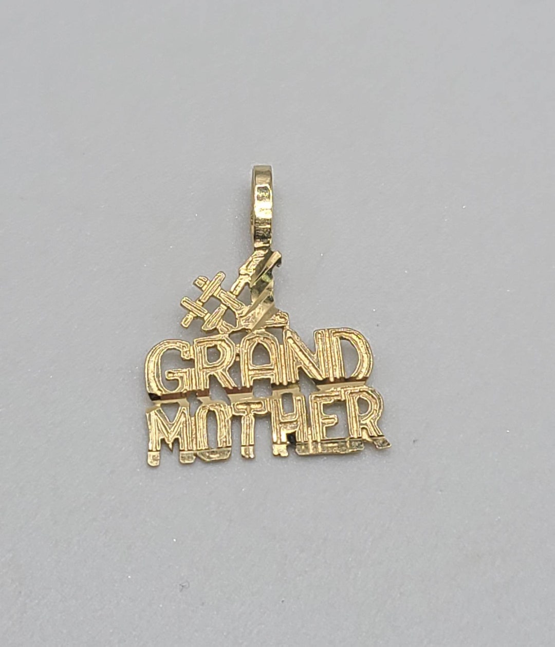 Number 1 Grandmother Charm in 14kt Yellow Gold, 1 Grandmother, Pendant ...