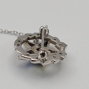 14k White Gold Order of the Eastern Star Diamond Brooch, Fraternal ...