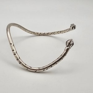 Vintage Silver Torque Bracelet in Sterling Silver, Handmade Cuff ...