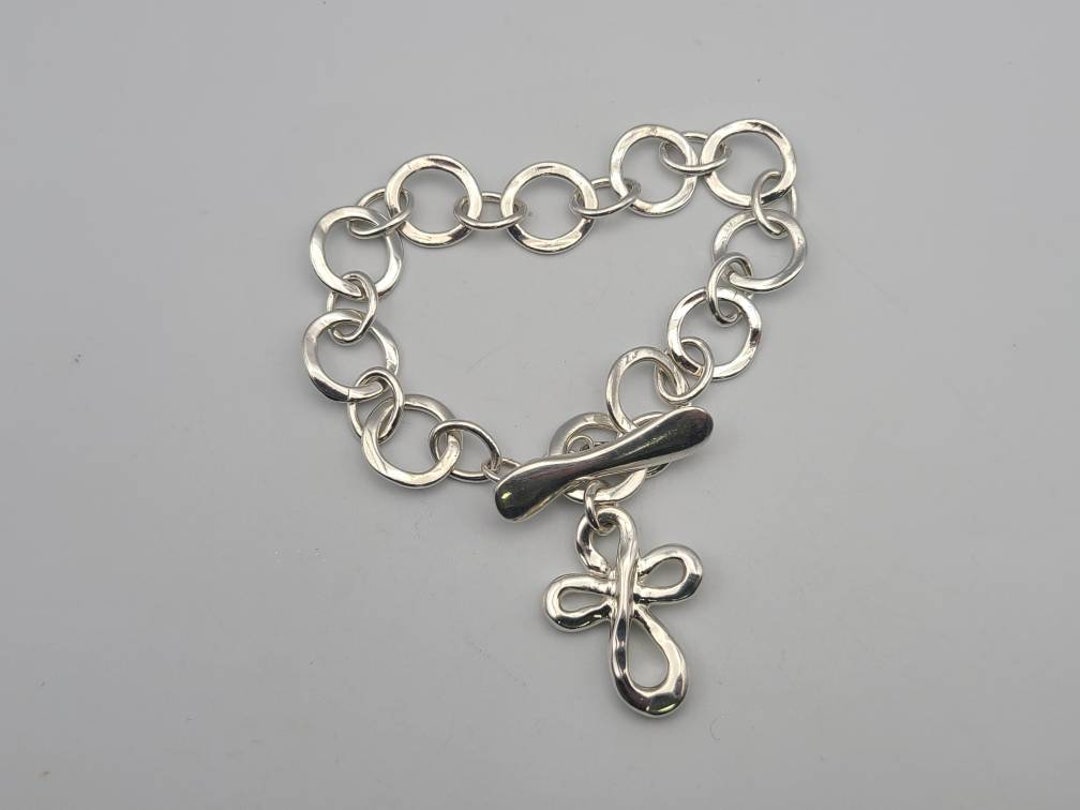 Infinity Cross Bracelet in 925 Silver, Designer Robert Lee Morris, RLM ...