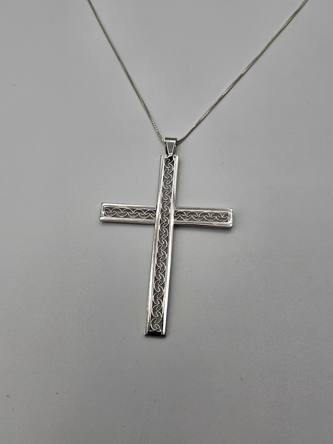 Vintage Van Dell Cross Necklace - 925 Sterling Silver - Estate Jewelry ...
