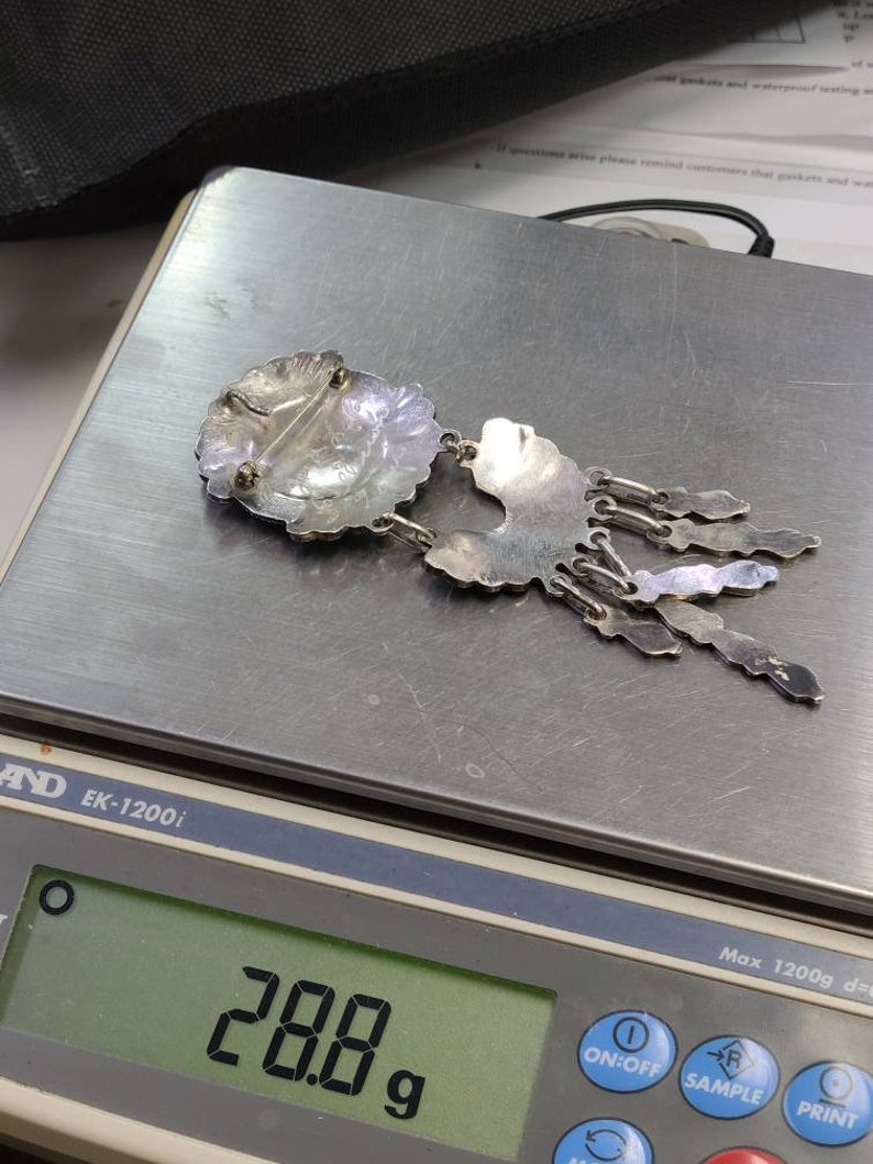 Vintage Roger and Lela Cellicion Sterling Silver Sun Face Zuni ...